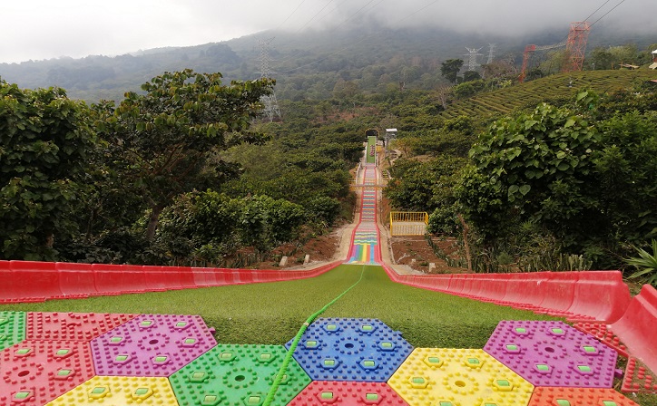 Ruta de Flores, Bike Zipline and Cafe Albania Rainbow Slide